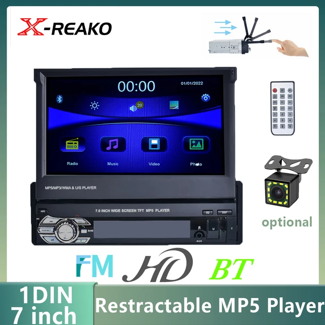 X-REAKO Din Car Radio 7″ HD Autoradio Multimedia MP5, 55% OFF
