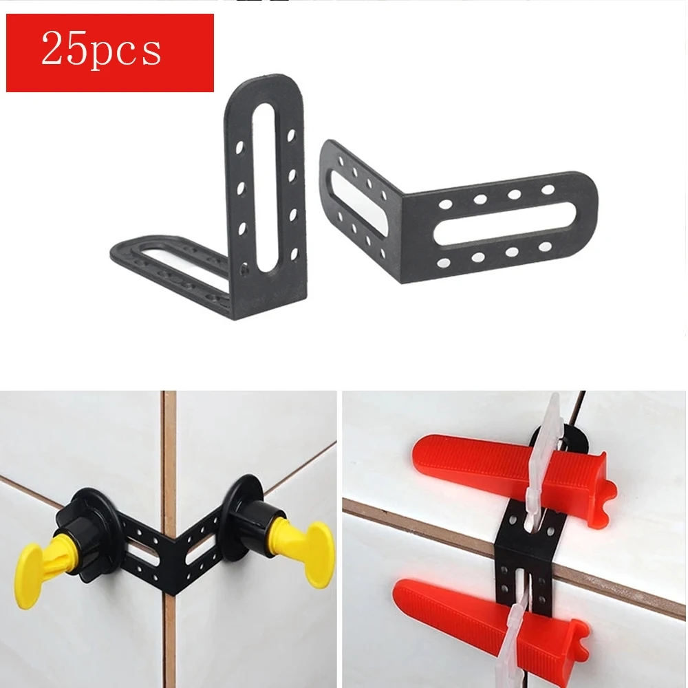 10-25PCS-Tile-Spacers-Cross-Leveling-Angle-System-Removable-Wall ...