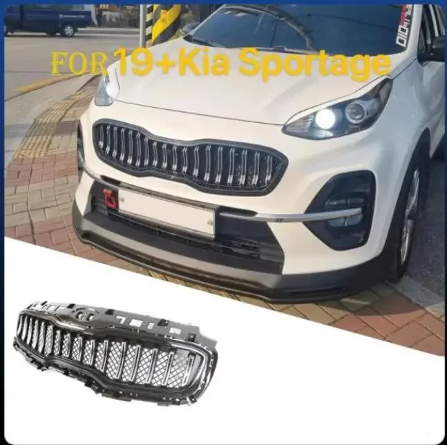 For-KIA-KX5-Sportage-2016-2019-ABS-Black-Electroplate-Silver-Front ...