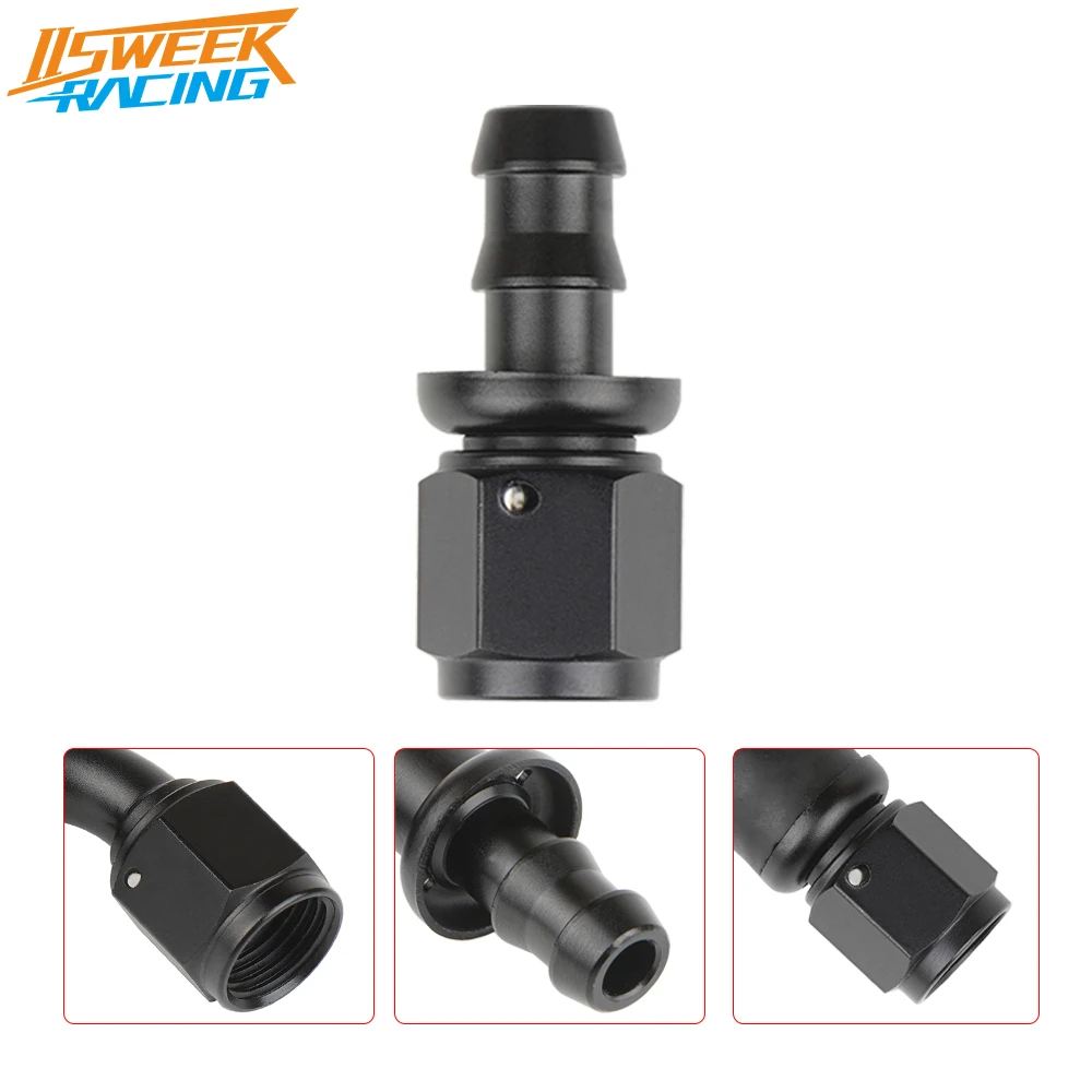 Straight Push Lock Hose Fitting Barb End Adapter Fuel Oil Line Fitting ...