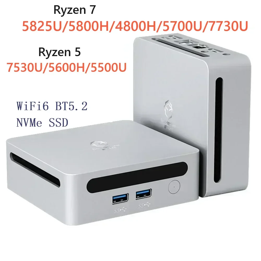 SZBOX-Ryzen-7-5825U-5800H-4800H-5700U-7530U-5600H-Mini-PC-WiFi6-BT5-2 ...