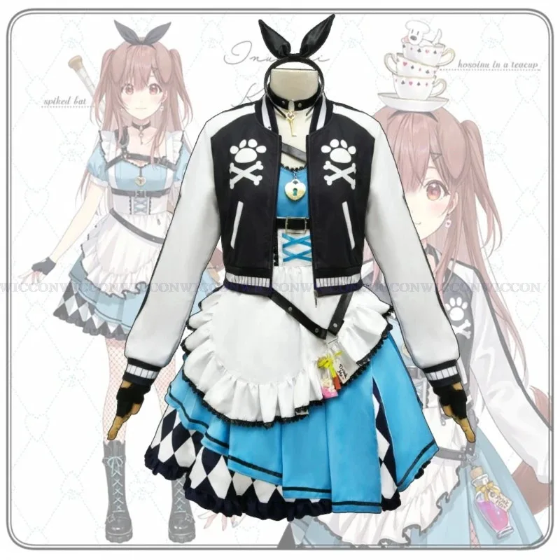 Anime Virtual YouTuber Hololive Inugami Korone Cosplay Costume Wig ...