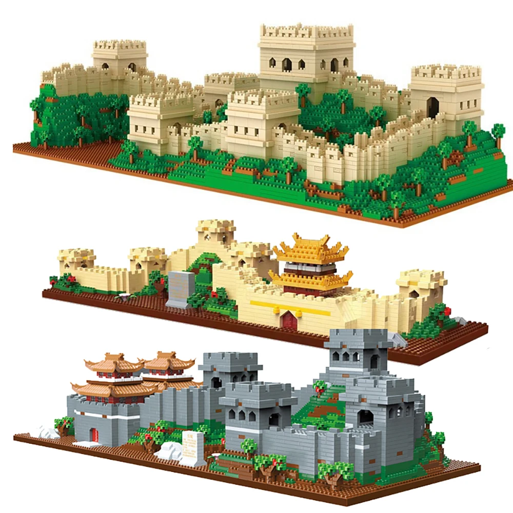 A grande parede de china arquitetura micro blocos de construção modelo ...