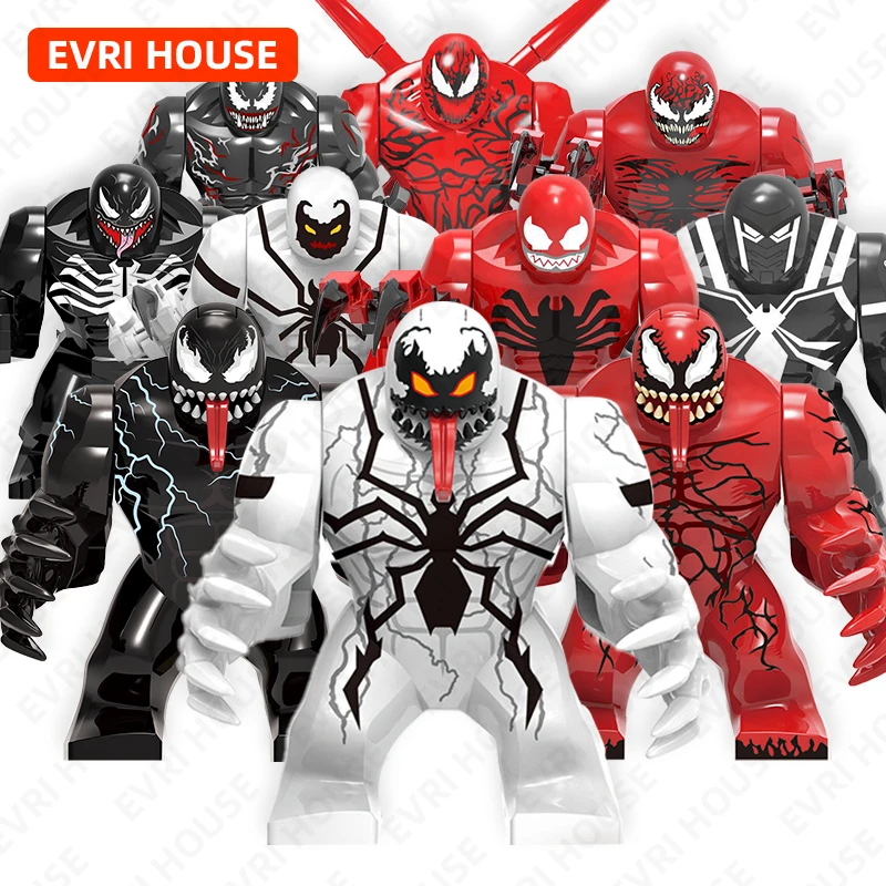 Superhero Venom Carnage Mini Action Figures Anit-venom Riot Eddie Brock ...