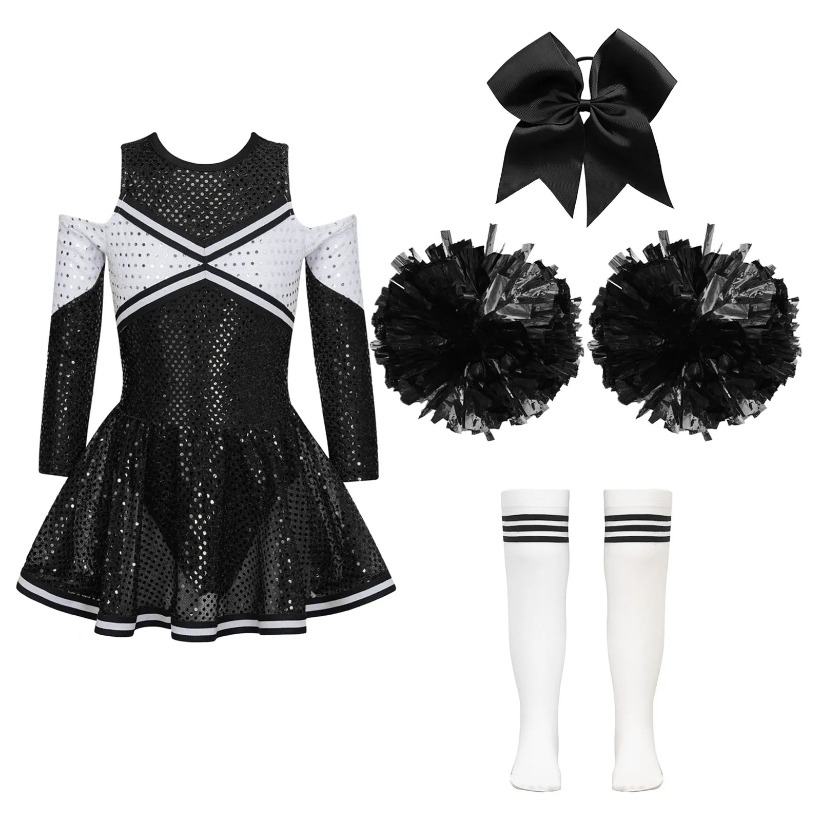 Disfraz de animadora, traje de colegiala para baile para niñas, vestido ...