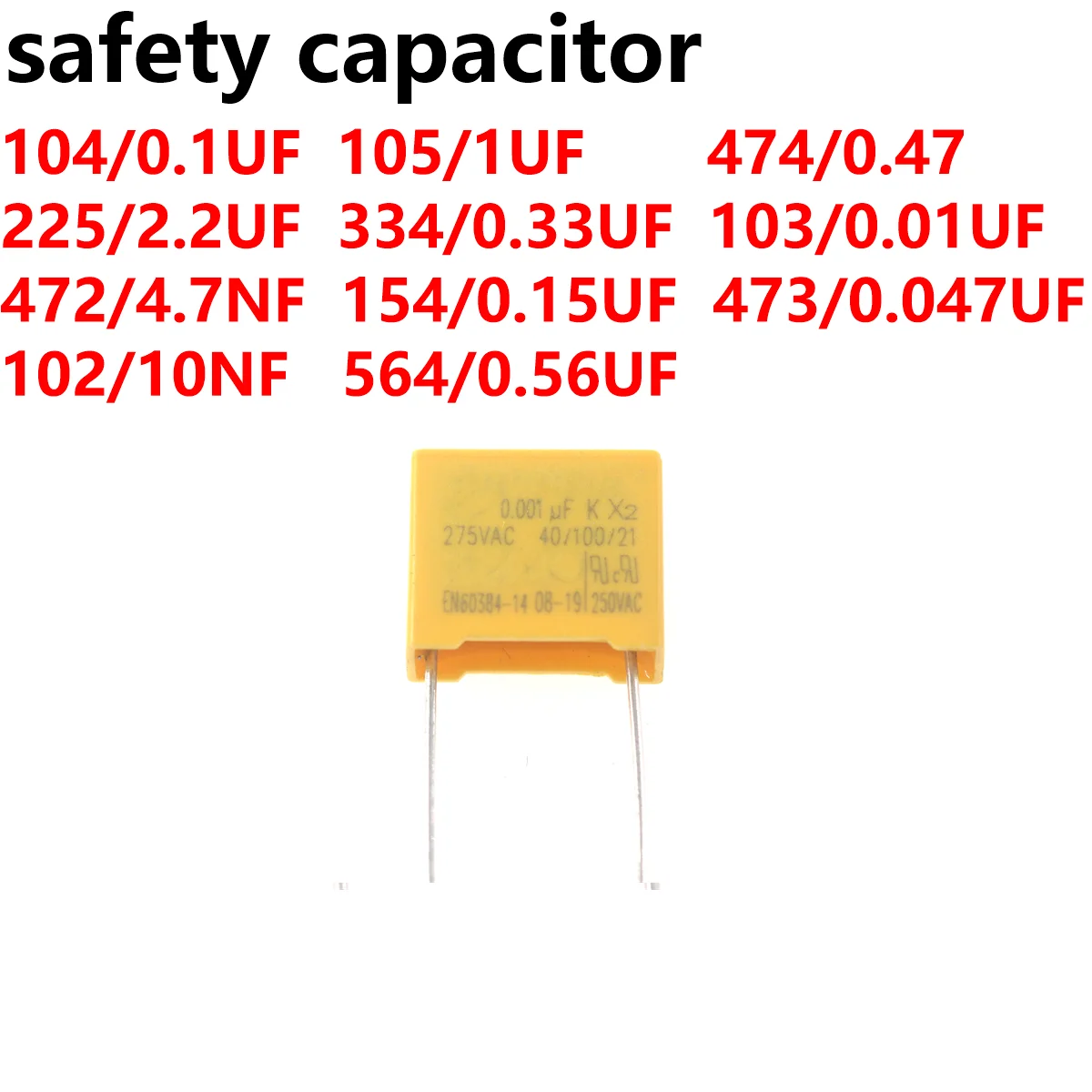 Condensadores de polipropileno de 100/50/20/10 piezas, MKP AC 275V x2 ...