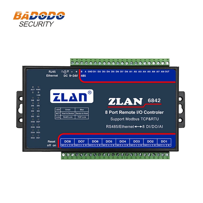 ZLAN6842-8-Channel-Port-Remote-I-O-Controller-RS485-Ethernet-To-8 ...