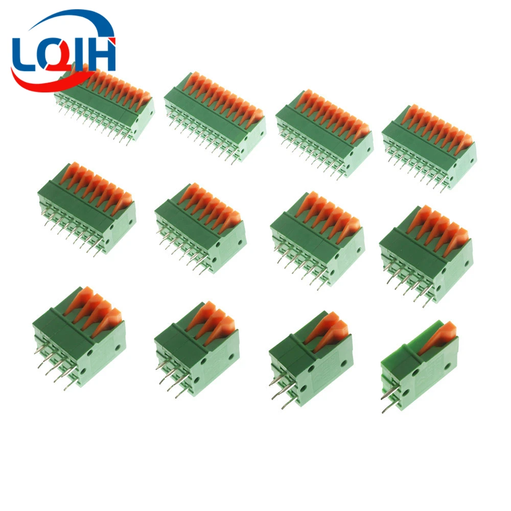10Pcs Pitch 2.54mm KF141V Push-in Spring Screwless Terminal Block ...