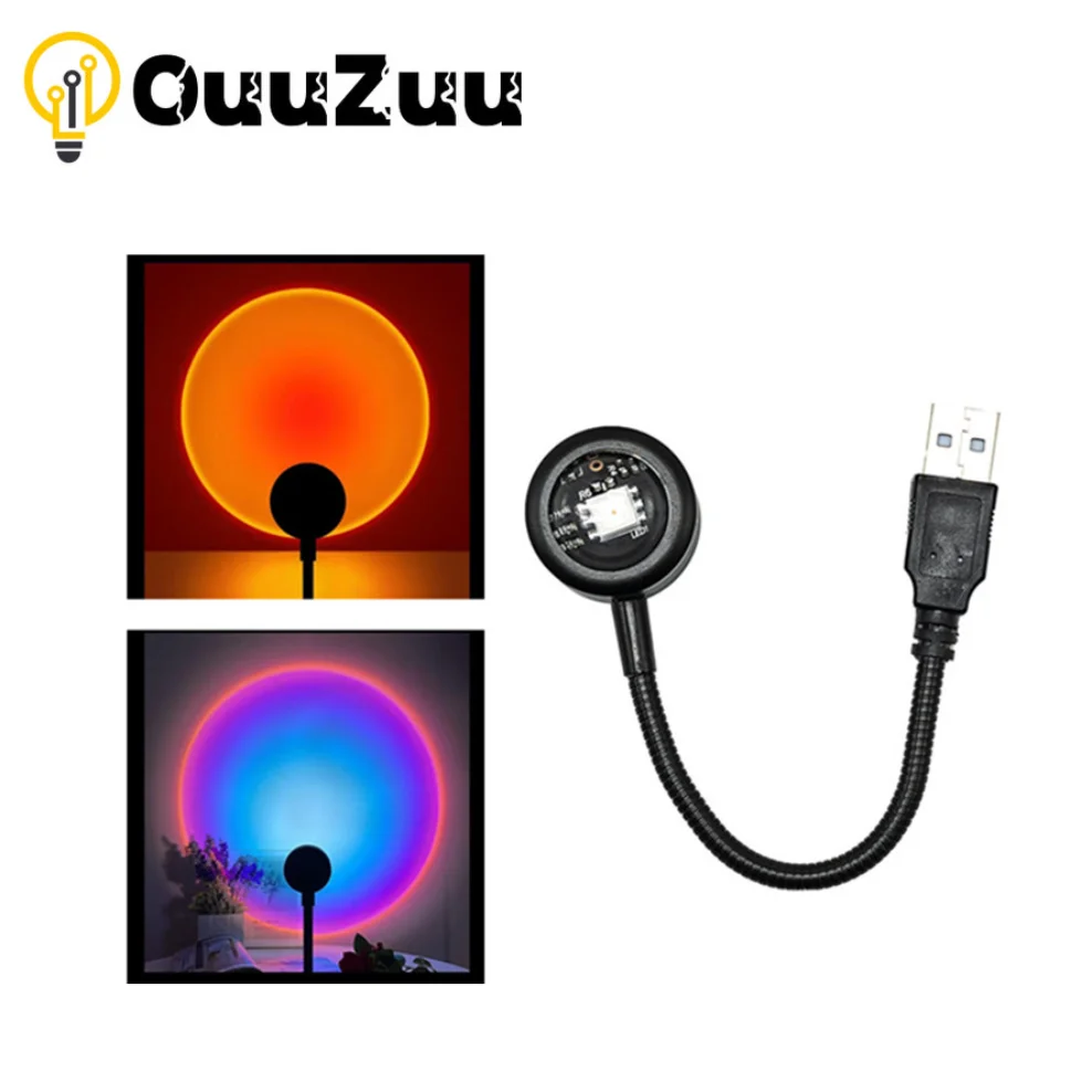 OuuZuu-USB-Sunset-Lamp-LED-Rainbow-Neon-Night-Light-Projector ...