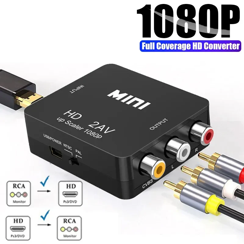 1080P-HDMI-compatible-To-AV-Scaler-Adapter-Video-Composite-Converter ...