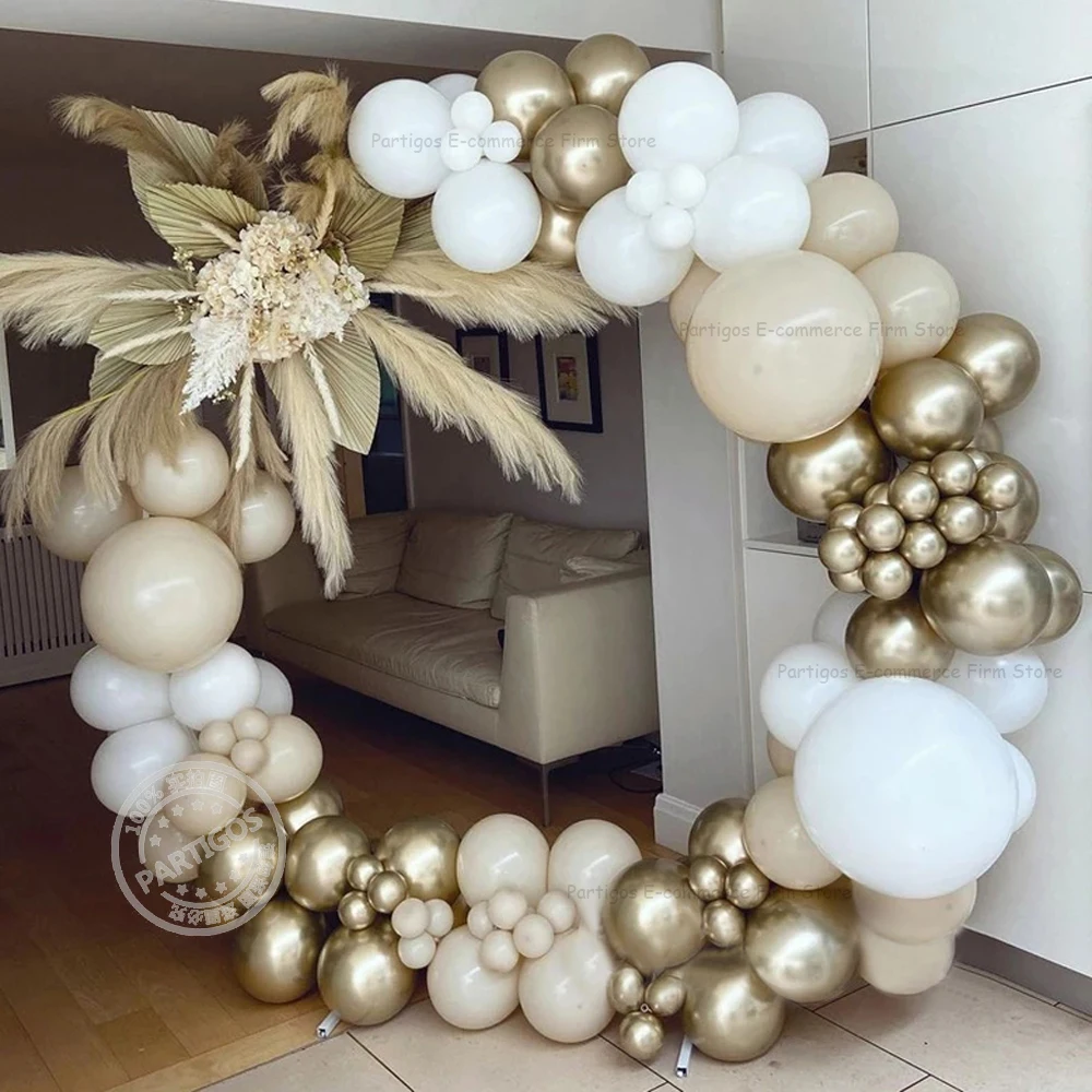 Kit-de-guirnalda-de-Globos-Beige-r-stico-Decoraci-n-de-cumplea-os-boda ...