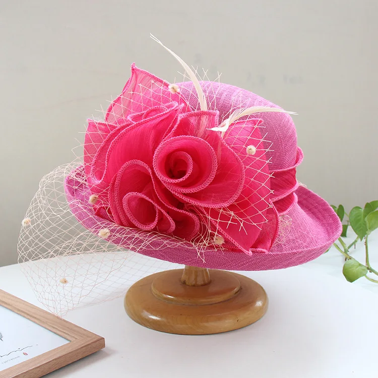 High-quality-Philippine-solid-color-linen-rolled-edge-flower-sun-visor ...