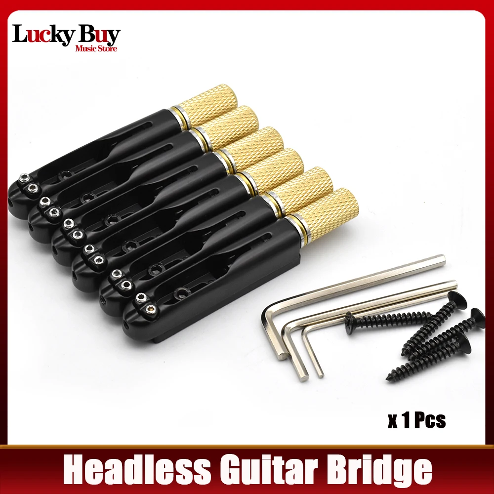 Brass-Headless-Guitar-Bridges-for-6-Strings-Electric-Guitar-Headless ...
