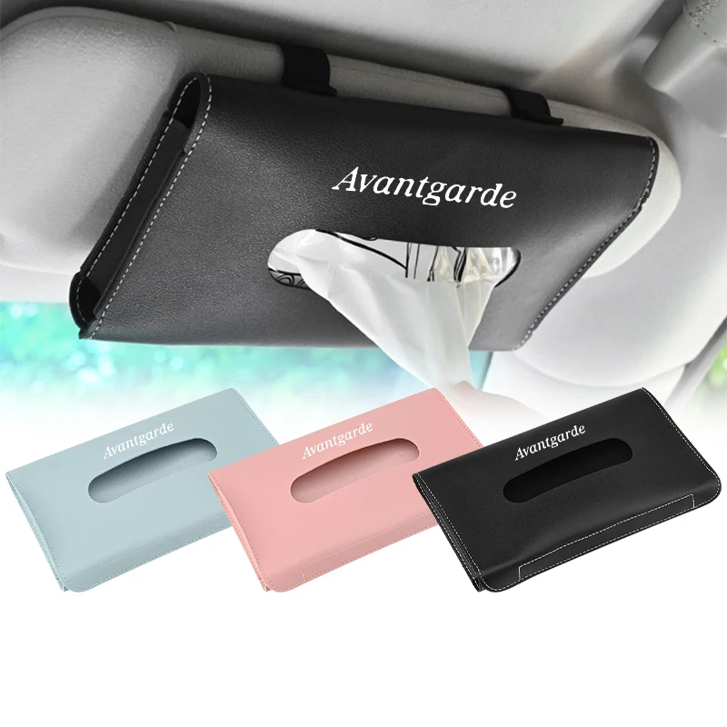 NEW Car Tissue Boxes Car Sun Visor Cute Leather Tissue Holder For ...
