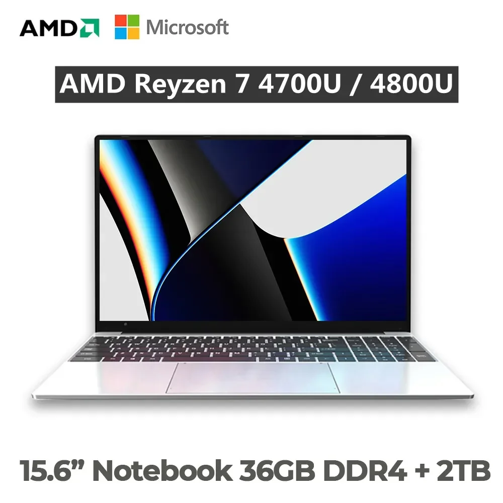 15.6 Inch Amd Ryzen Gaming Laptops Notebook Computer Fingerprint Portable Computers Gamer AMD Ryzen 7 4700U 4800URX Vega7 AliExpress 7