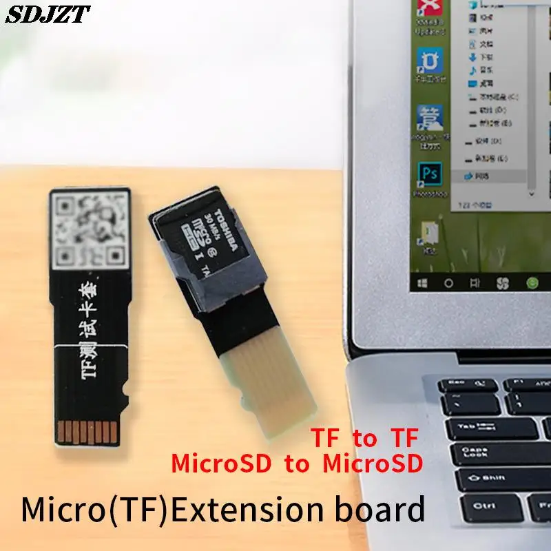 Micro SD TF Memory Card Male to Female Extension Adapter Extender Test ...