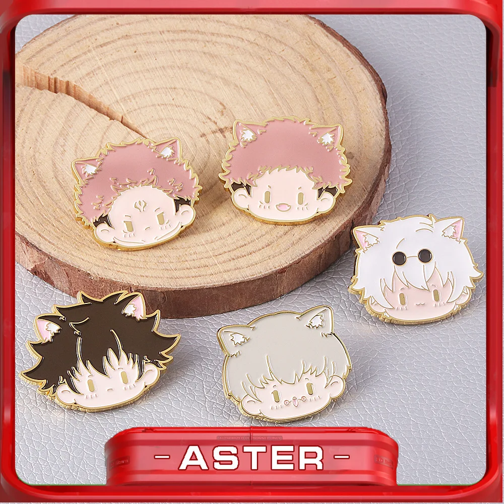 Jujutsu-Kaisen-Cats-Esmalte-Pins-Kawaii-Novo-Anime-Gojo-Satoru-Itadori ...