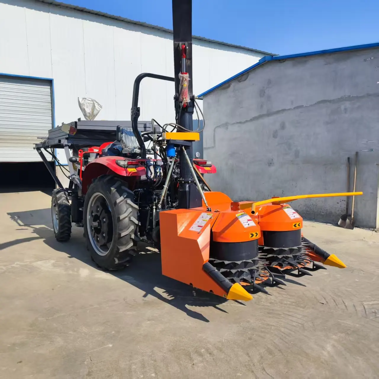 Double Chop Tractor Mounted Forage Reaper Harvester Small Chopper Maize ...