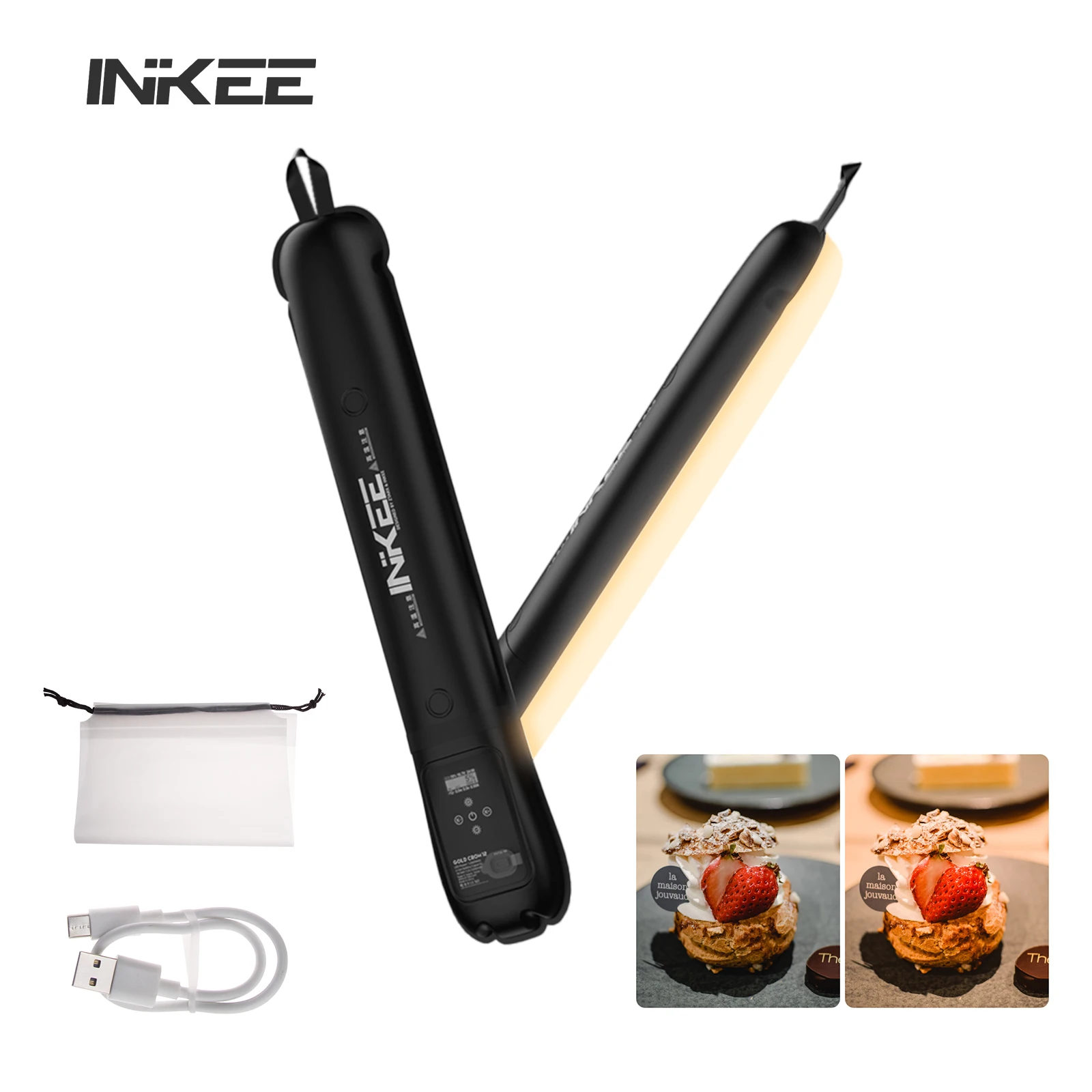 INKEE-Gold-Crow-12-Inflatable-Tube-Light-Photography-Portable-Magnetic ...