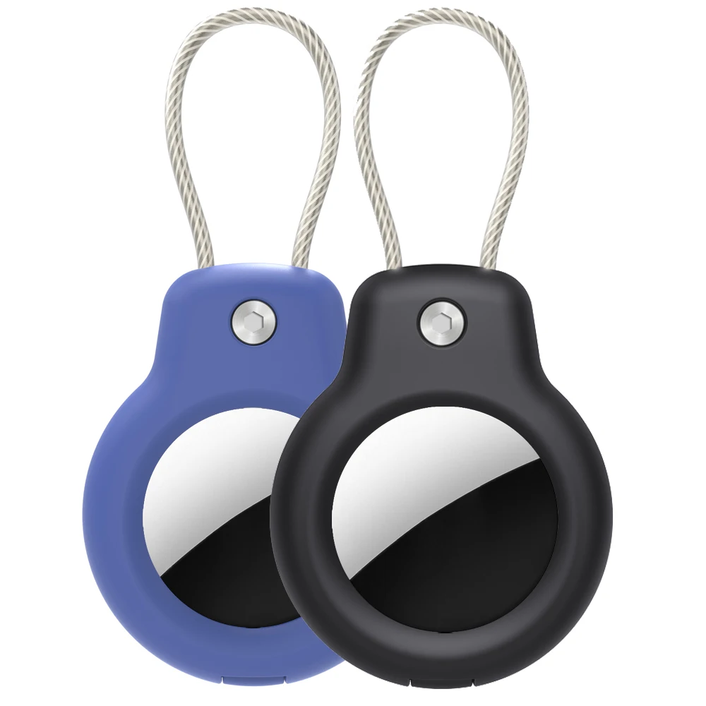 For-Apple-AirTag-Holder-With-Wire-Cable-AirTag-Case-Lock-Protect-Air ...