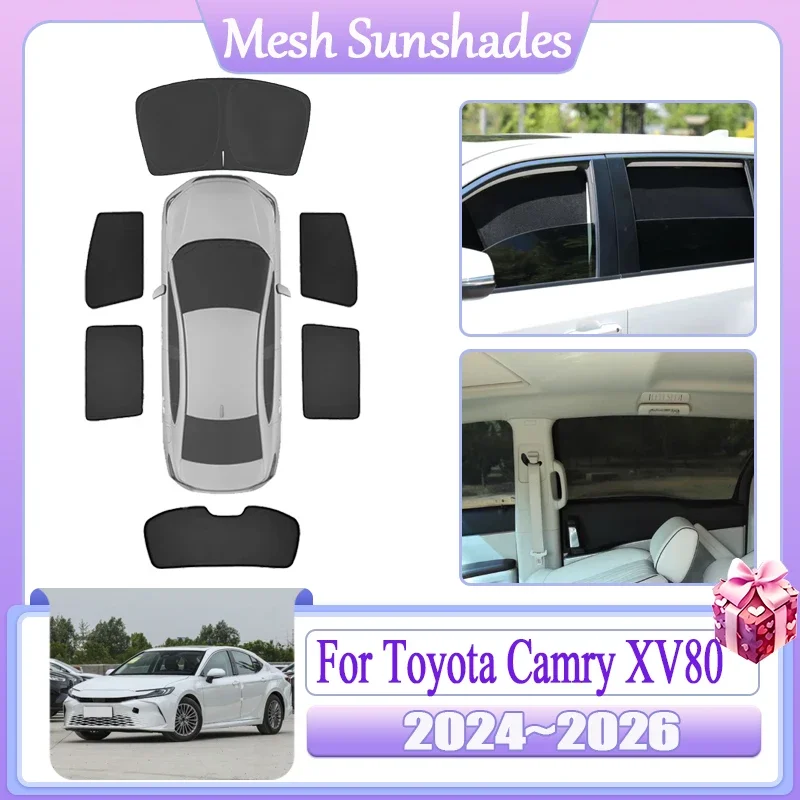 Car Magnetic Sunshade Window For Toyota Camry XV80 2024 2025 2026 Mesh ...
