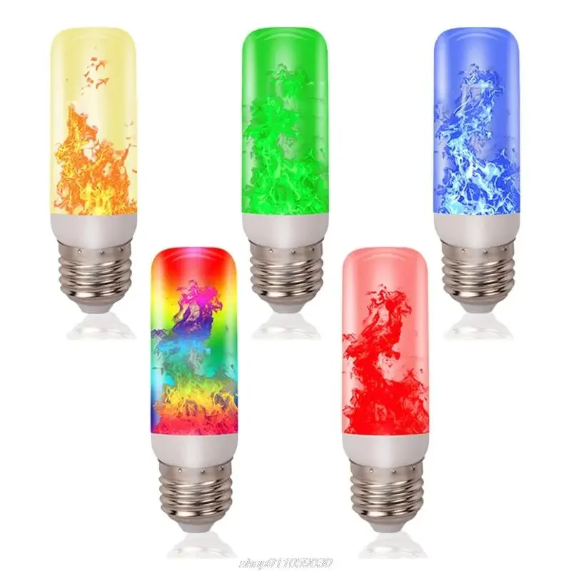LED-Flicker-Flame-Light-Bulb-E27-RGB-Burning-Effect-Atmosphere-Lights ...