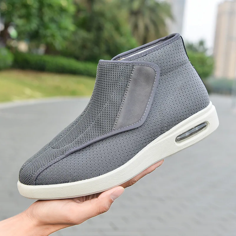 Casual Men Orthopedics Wide Feet Swollen Shoe Walking Shoes Warm Wool ...