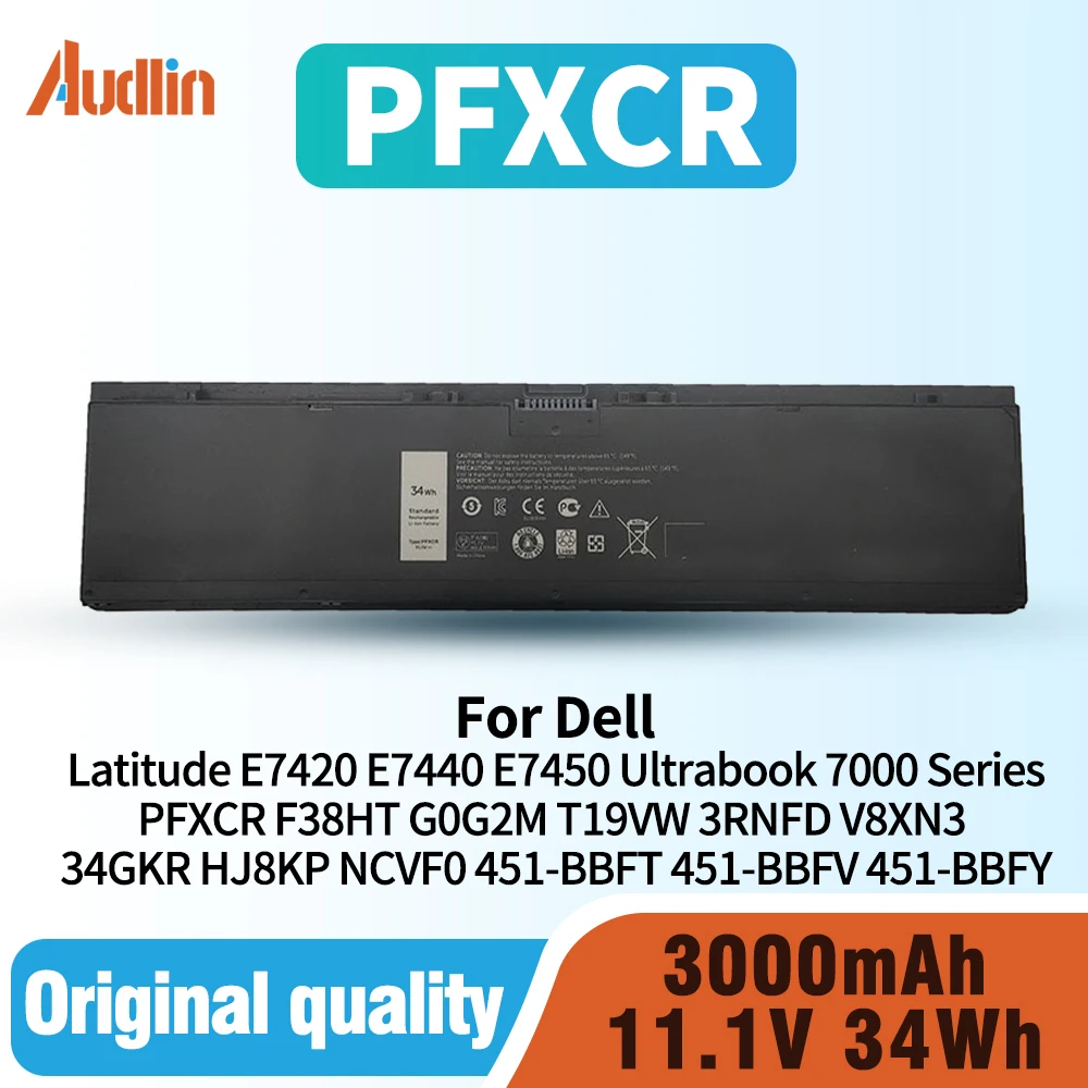 PFXCR 11.1V Laptop Battery F38HT G0G2M T19VW 3RNFD 34GKR 451-BBFT for ...