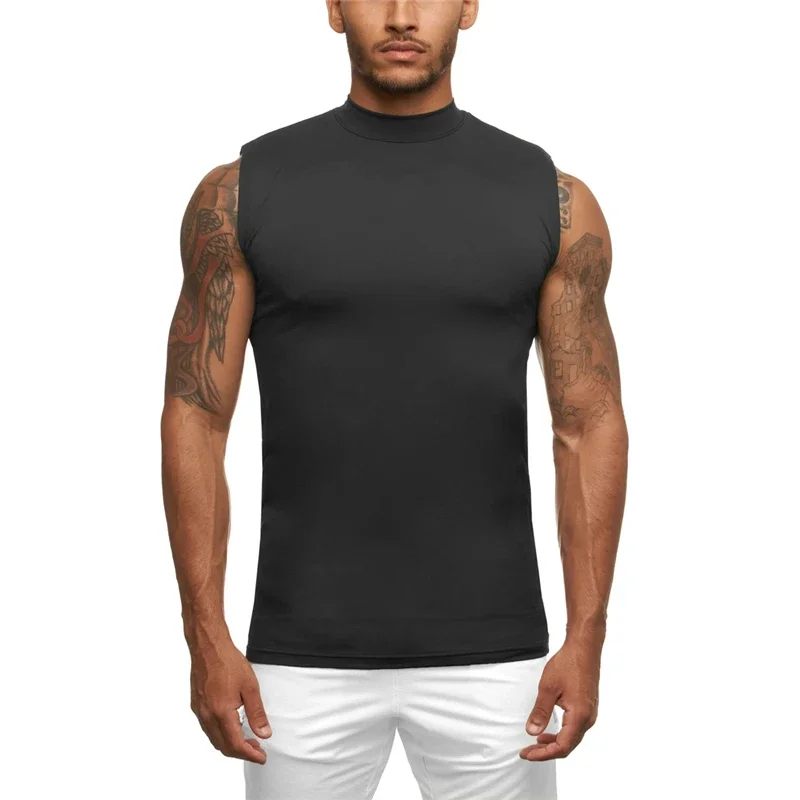 Men Gym Sleeveless Compression Shirt Fitness Tank Top Bodybuilding ...
