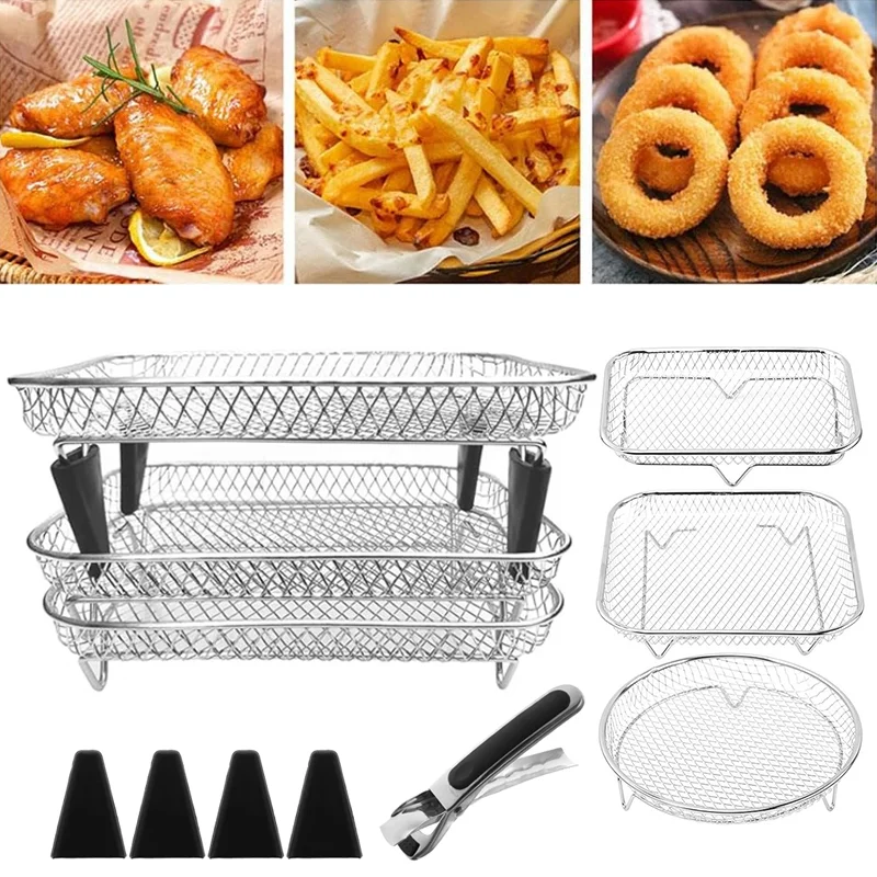 3 Layer Air Fryer Grille Suitable for Air Fryers Oven Grill Stainless ...