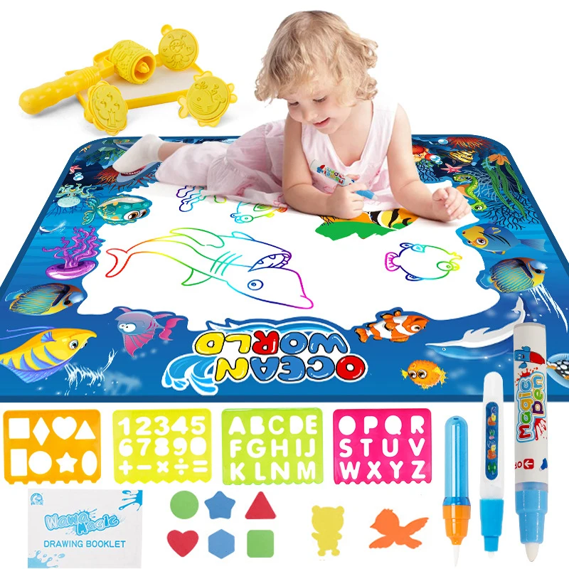 Coolplay Magic Water Drawing Mat Coloring Doodle Mat with Baby Play Mat ...