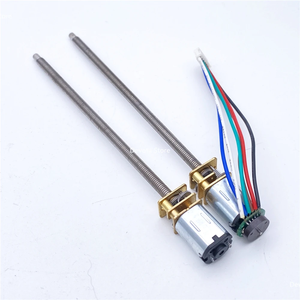 Threaded Screw Long Shaft N20 DC Gear motor 3V 6V 12V M4 100MM Magnetic ...