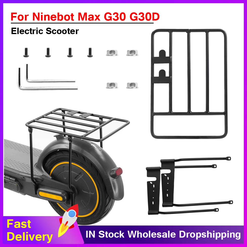 Electric-Scooter-Folded-Rear-Rack-Storage-Shelf-For-Ninebot-Max-G30 ...