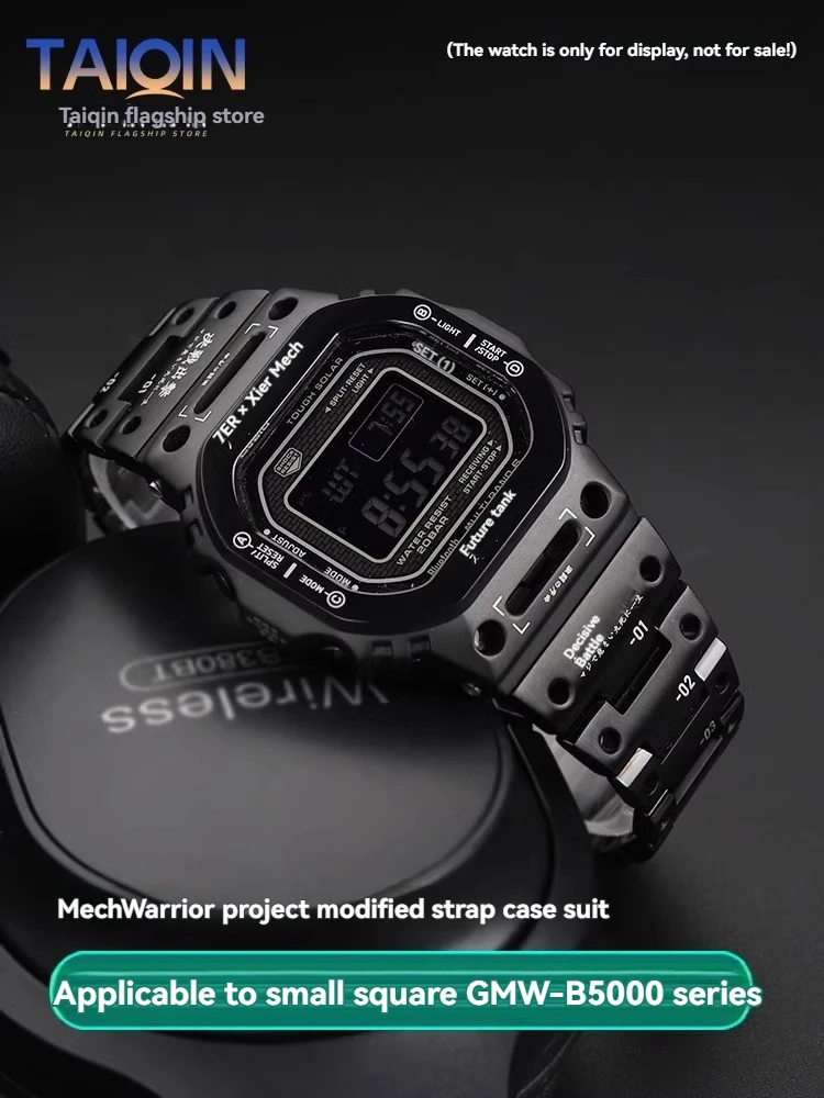Casio DW-5600 GW-B5600 수정 시계 밴드 및 케이스 GMW-B5000 Mecha 금속 스테인레스 스틸 팔찌용 ...