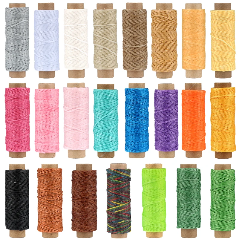 KRABALL-Leather-Sewing-Flat-Waxed-Thread-String-Polyester-Cord-Craft ...