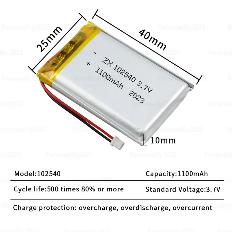 Lipo-3-7V-102540-Lithium-battery-1100mAh-Polymer-Batteries-for-Gps ...