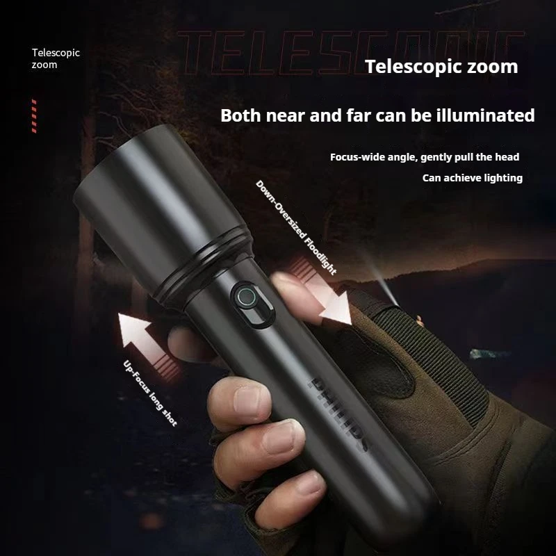 Philips-2024-new-zoom-retractable-flashlight-can-be-infinitely-dimmable-lightweight-high ...