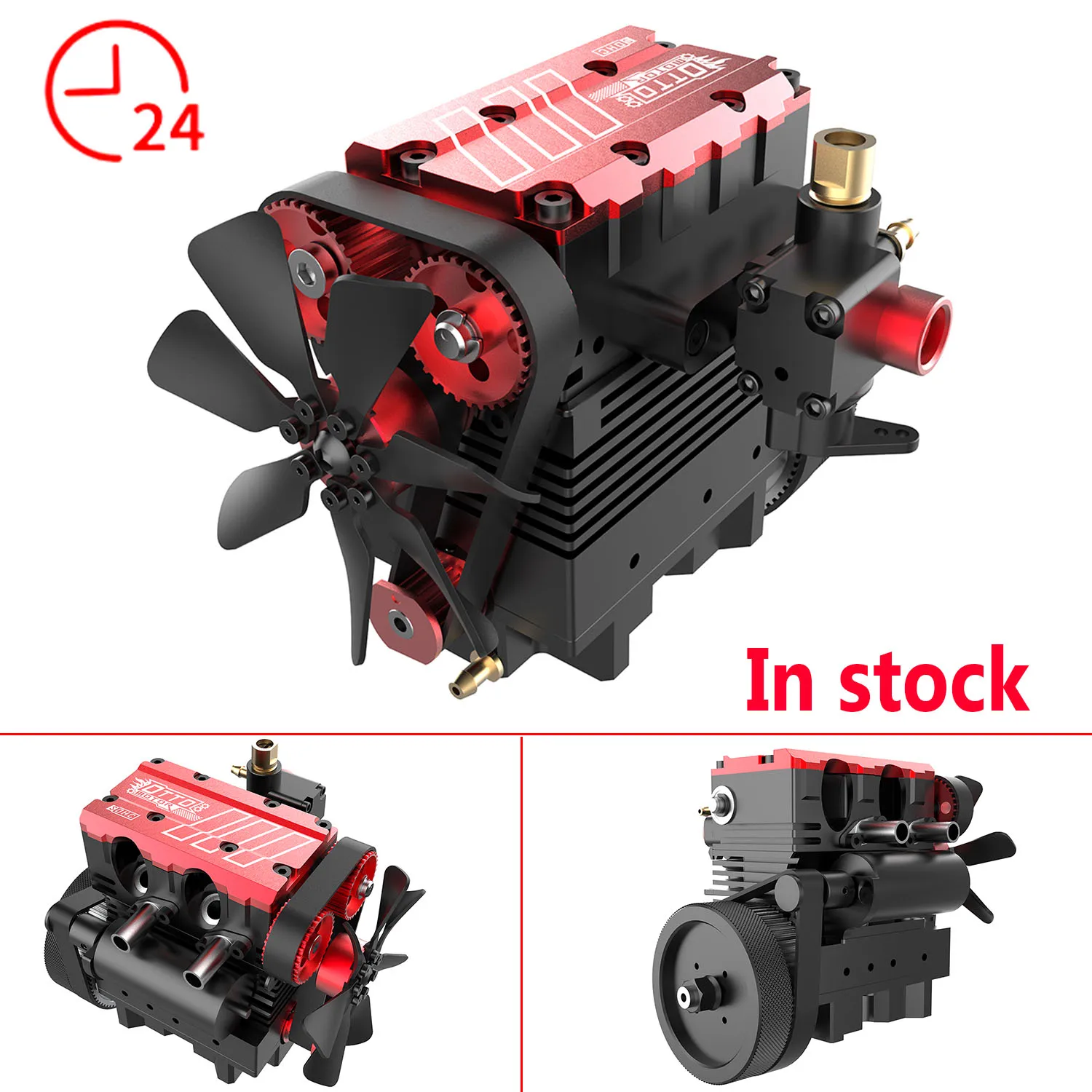 TOYAN FS-L200AC Engine Model 7cc Inline 2 Cylinders 4 Stroke Air Cooled ...
