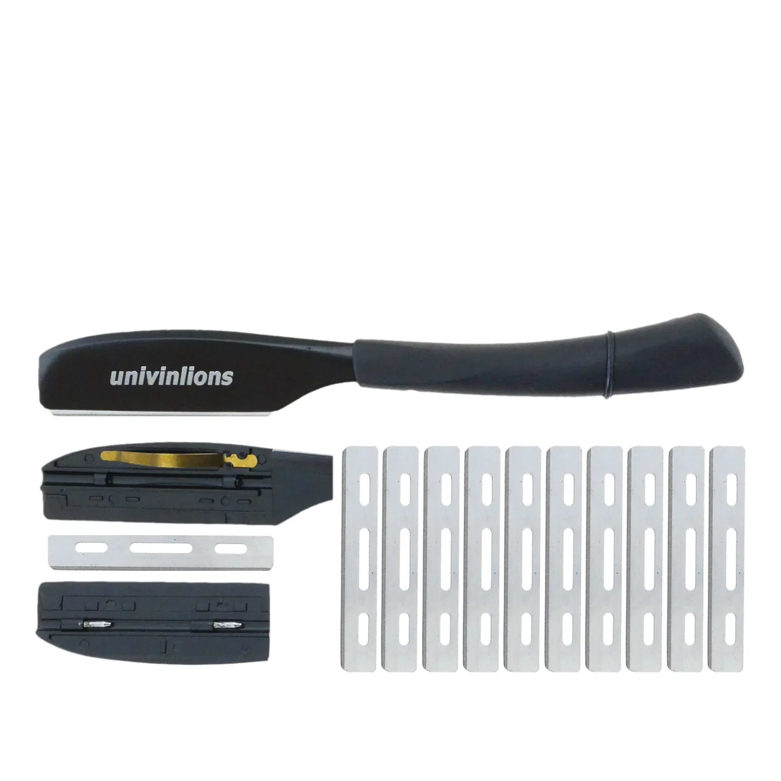 1-Razor-10-Blades-Gold-Silver-Black-Straight-Razor-Stick-for-Men-Women ...