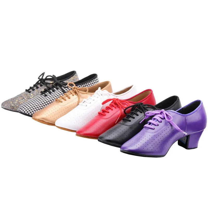 5CM Heel Natural Leather Women's Tango Flamenco Dance Shoes Teacher's ...