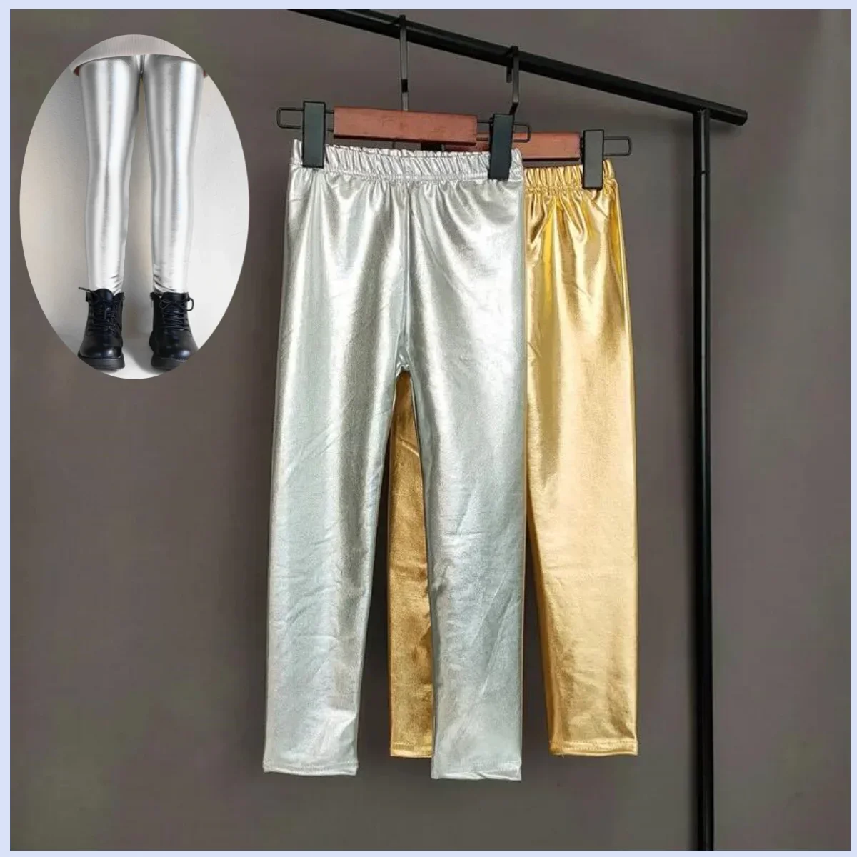 Gold-Silver-Legging-Kids-Pants-Girls-Spring-Autumn-Children-Elastic ...