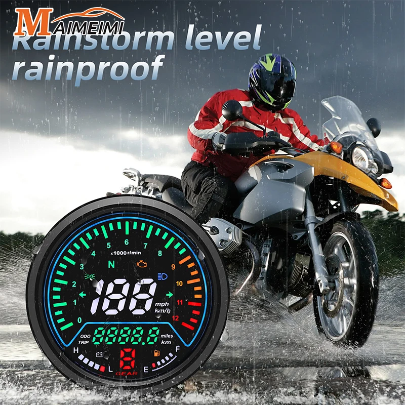Multi-functional-Instruments-12V-Motorcycle-Speedometer-Odometer ...