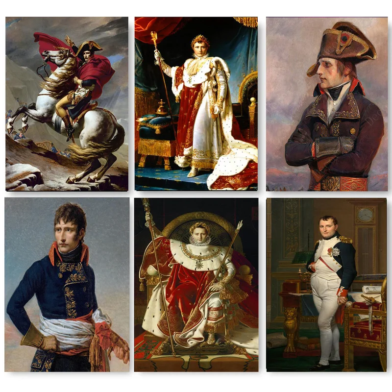 Emperor-Napoleon-Bonaparte-Portrait-Canvas-Paintings-Vintage-Kraft ...