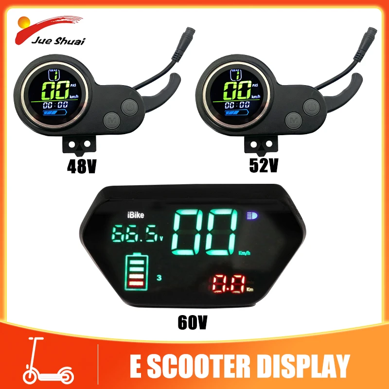 Jueshuai Lcd 48v/52v/60v E-bike Display Thumb Throttle 2 In 1 Dashboard ...