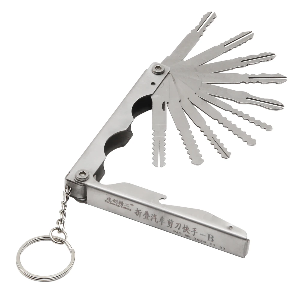 10Pcs Portables Folding Car Type Tool Set For Professional Locksmith ...