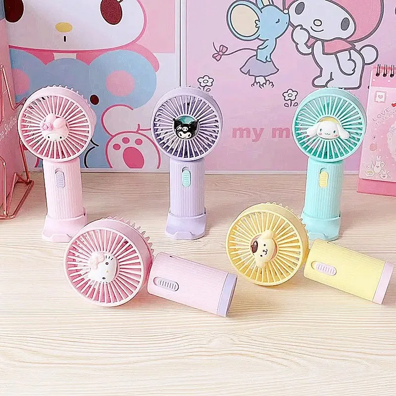 Kawaii-Sanrio-Mini-Fans-Anime-My-Melody-Kuromi-Cinnamoroll-Cute-Fashion ...