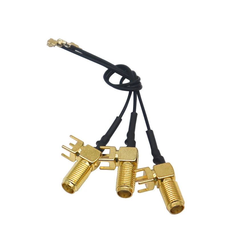 50pcs Cable U.FL /MHF4 to SMA female pigtail with 4 Pins Square Stand ...