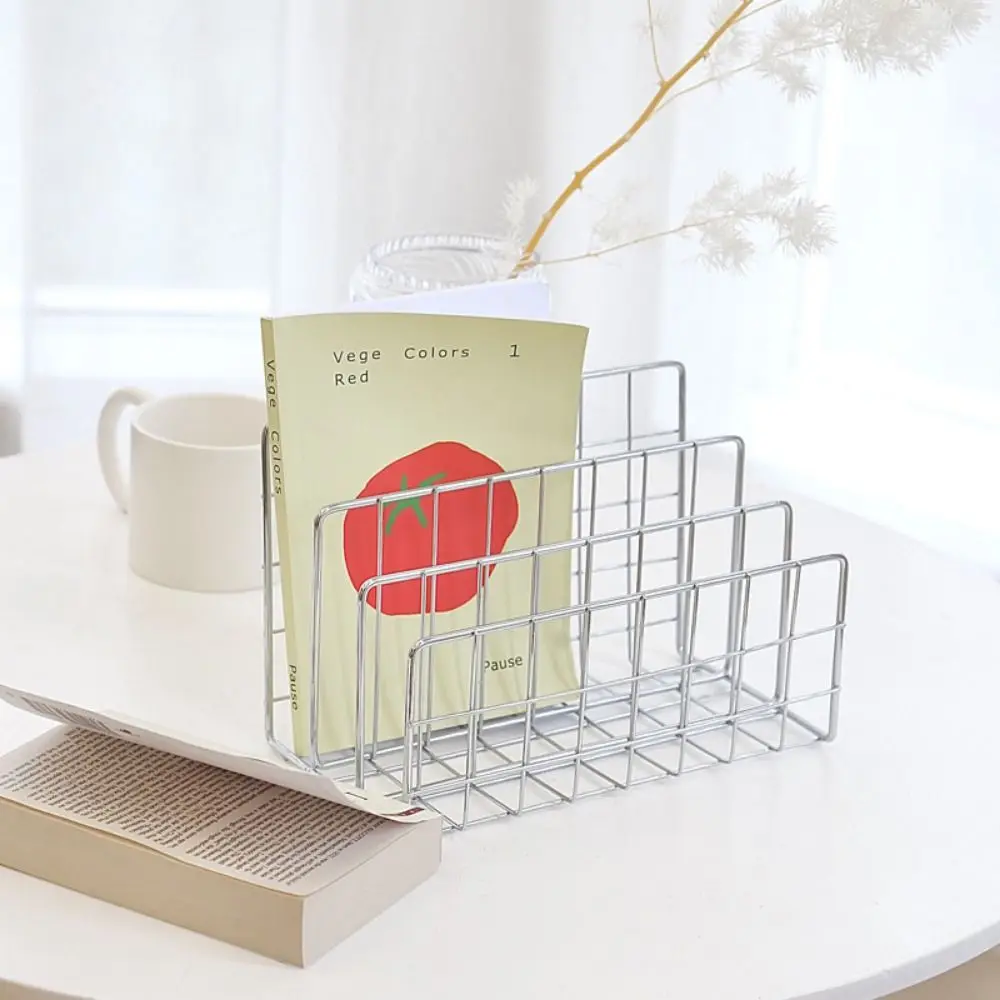 1Pcs-Three-tier-Iron-Hollow-Magazine-Bookshelf-Newspaper-Storage-Holder ...