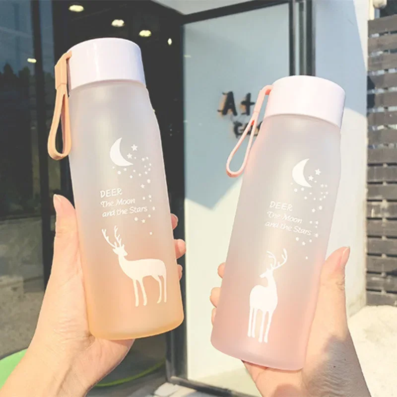 560ml-Cartoon-Water-Bottle-Leak-Proof-Frosted-Water-Drinking-Cup ...