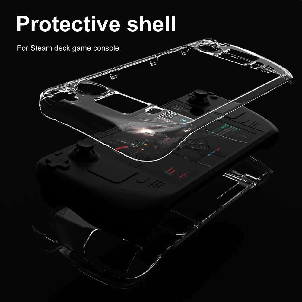 Transparent PC Crystal Body Protector Ergonomic Game Console Hard Shell ...